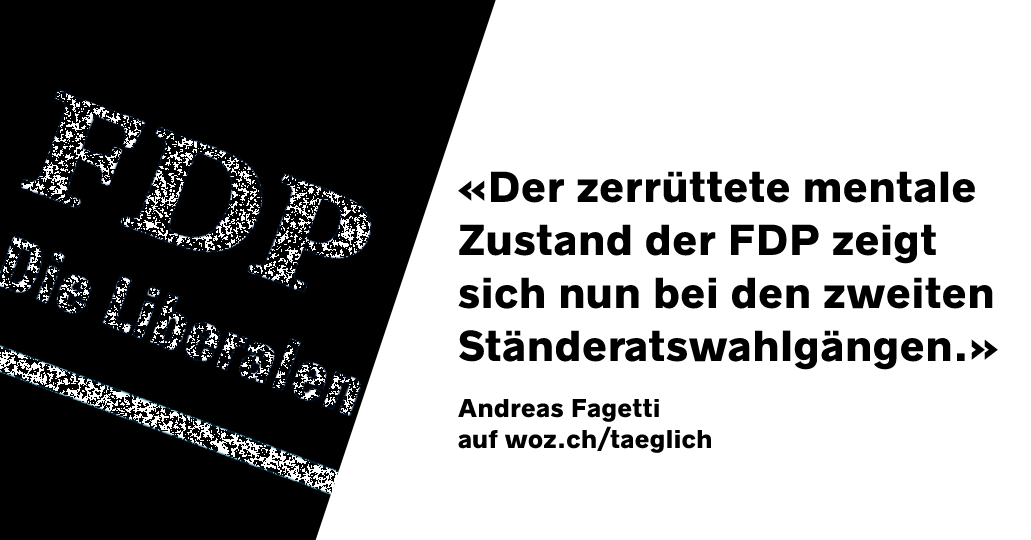 Weniger Staat? Weniger Freisinn! | WOZ Die Wochenzeitung